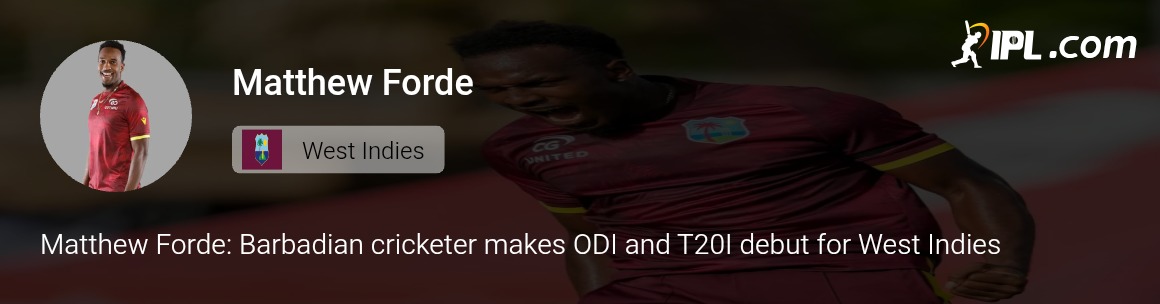 Matthew Forde Profile - Cricket Player | Stats, Records, Video