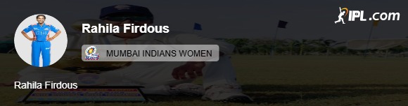 Rahila Firdous Profile - Cricket Player | Stats, Records, Video