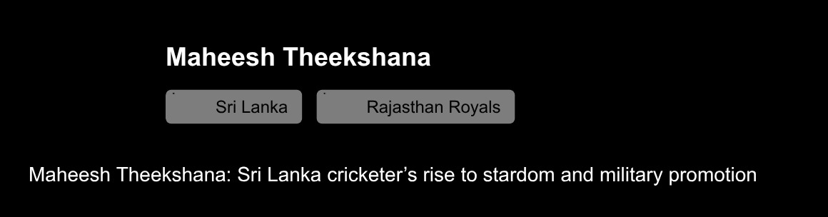 Maheesh Theekshana Profile - Cricket Player | Stats, Records, Video