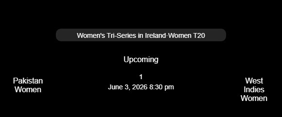 Pakistan Women vs West Indies Women · Match 5 · Women's Tri-Series in ...